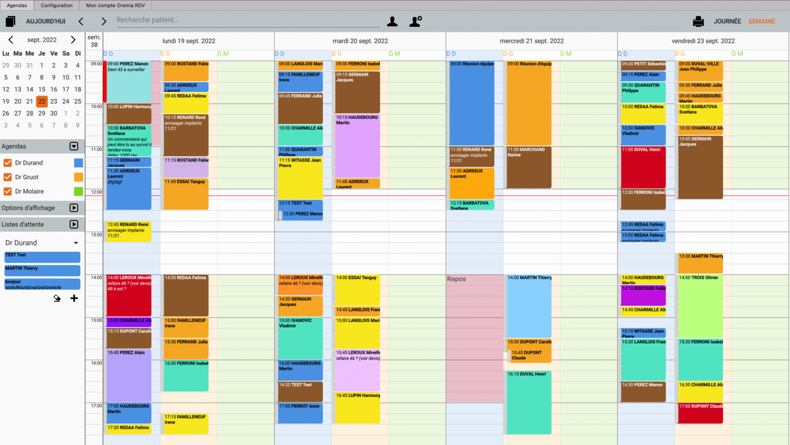 Nouveautés Oremia RDV - Oremia